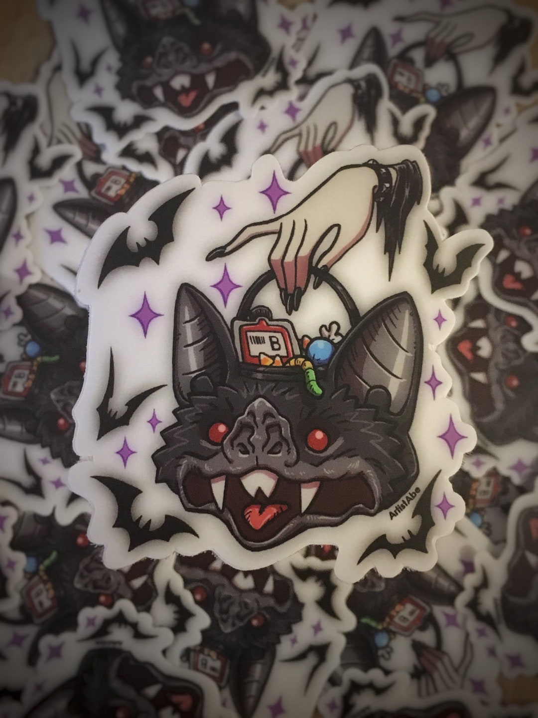 Bat Bucket Sticker - Etsy