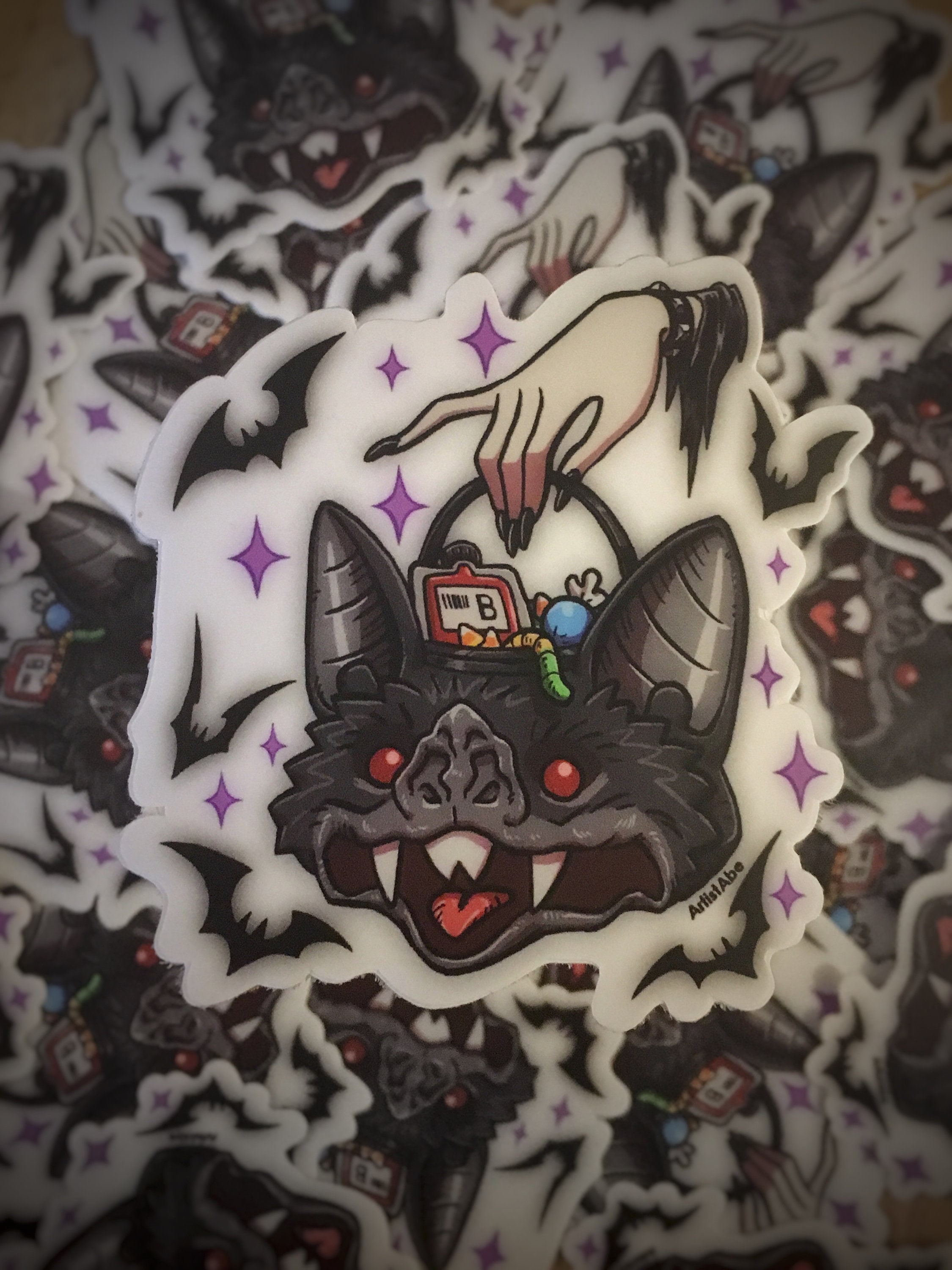 Bat Bucket Sticker | Etsy