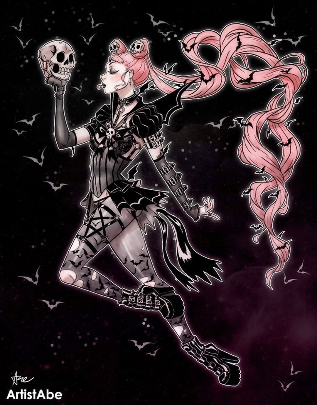 Goth Moonie: Black Lady - Etsy