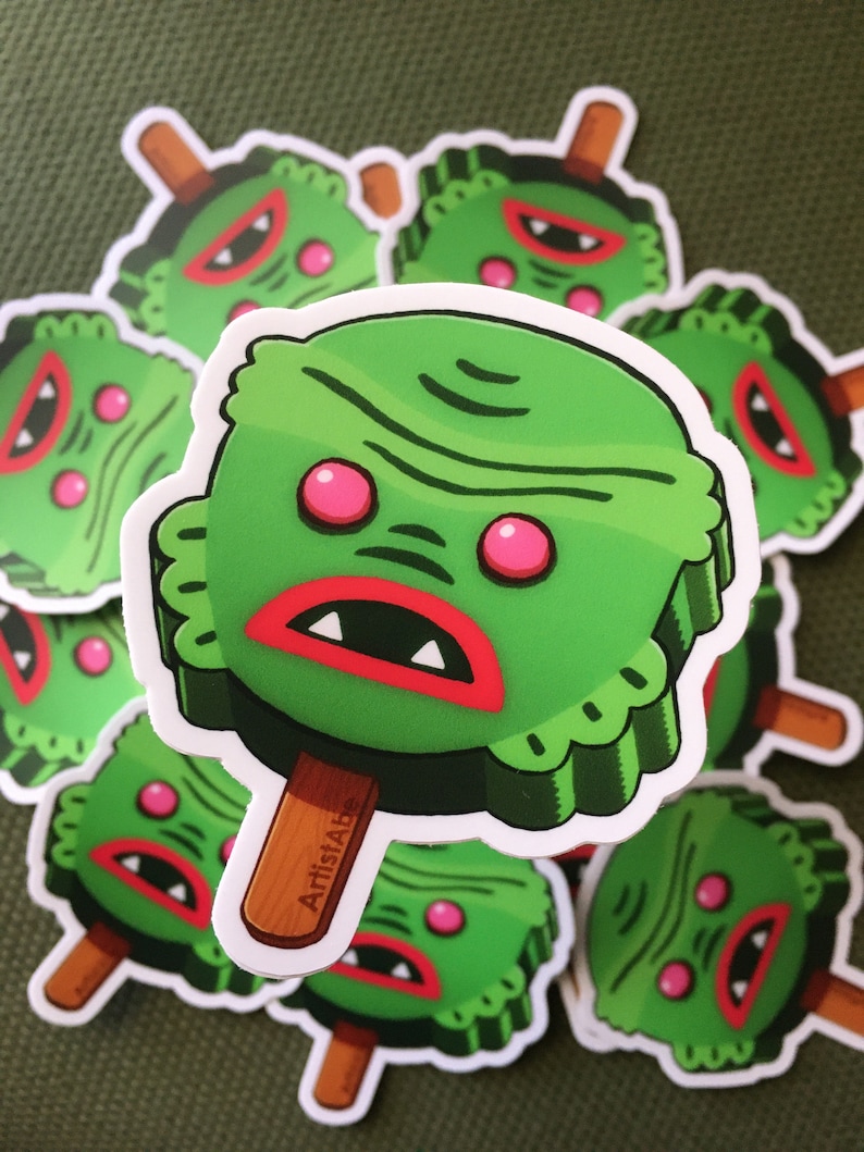 Creature Popsicle Sticker - Etsy
