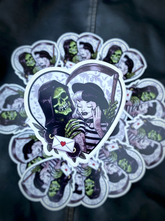 Death Heart Sticker - Etsy