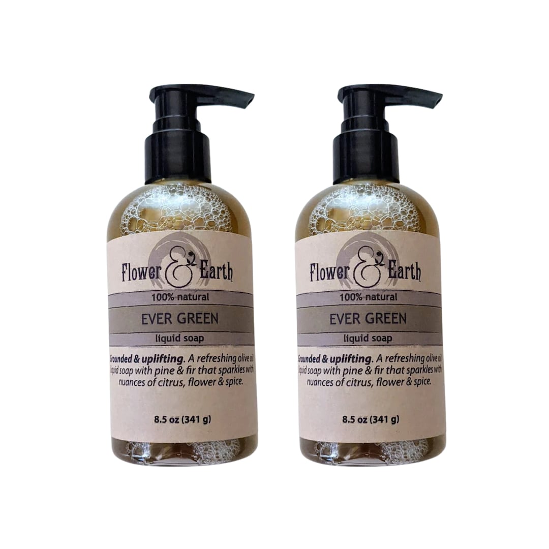 Pine Scented Soap Liquid Set of 2, Kitchen Gifts Hand Soap, Vegan Gifts ...
