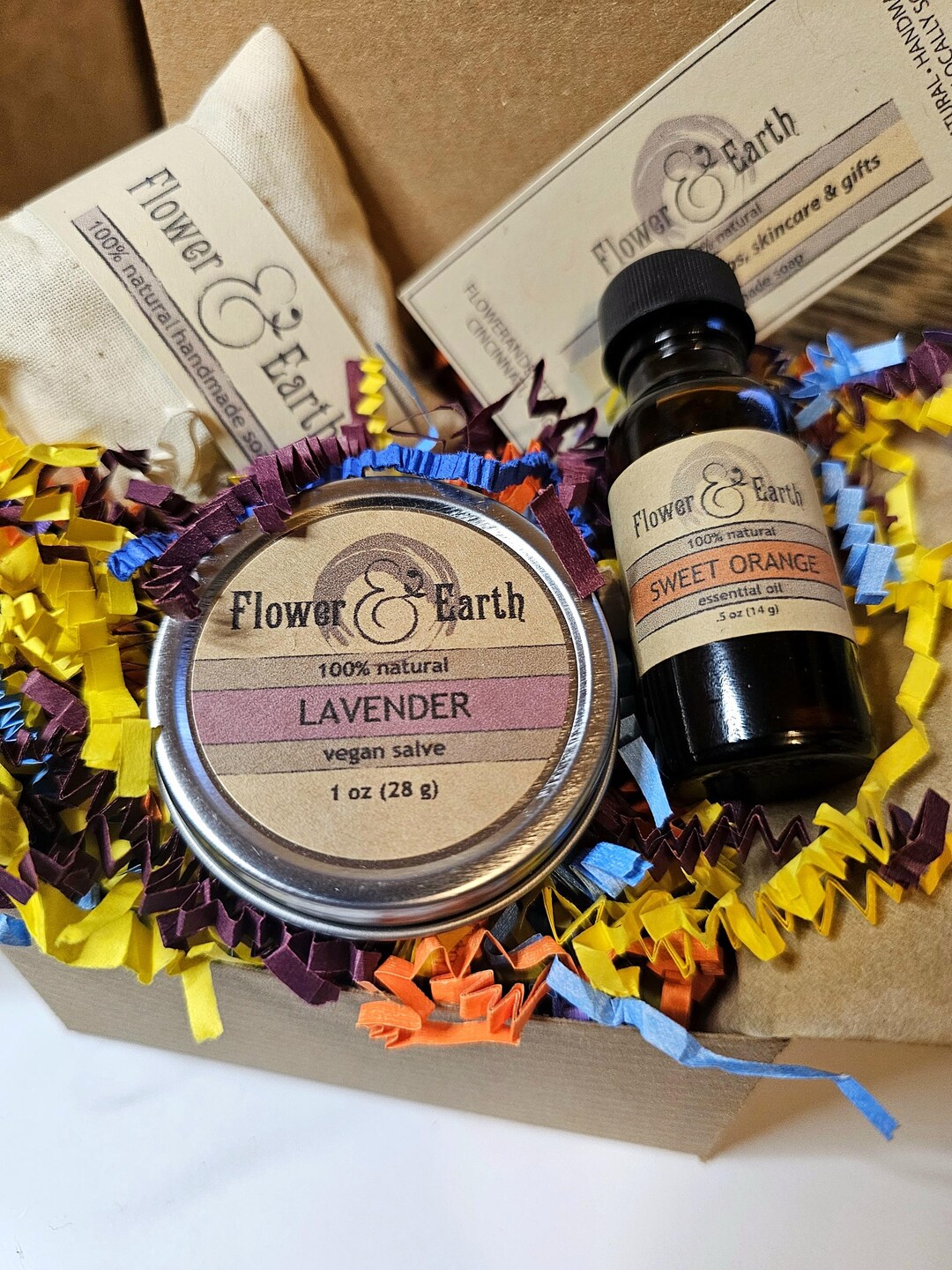 Essential Oil Gift Box, Hand Salve, Scented Sachet, Self Care Gifts for ...