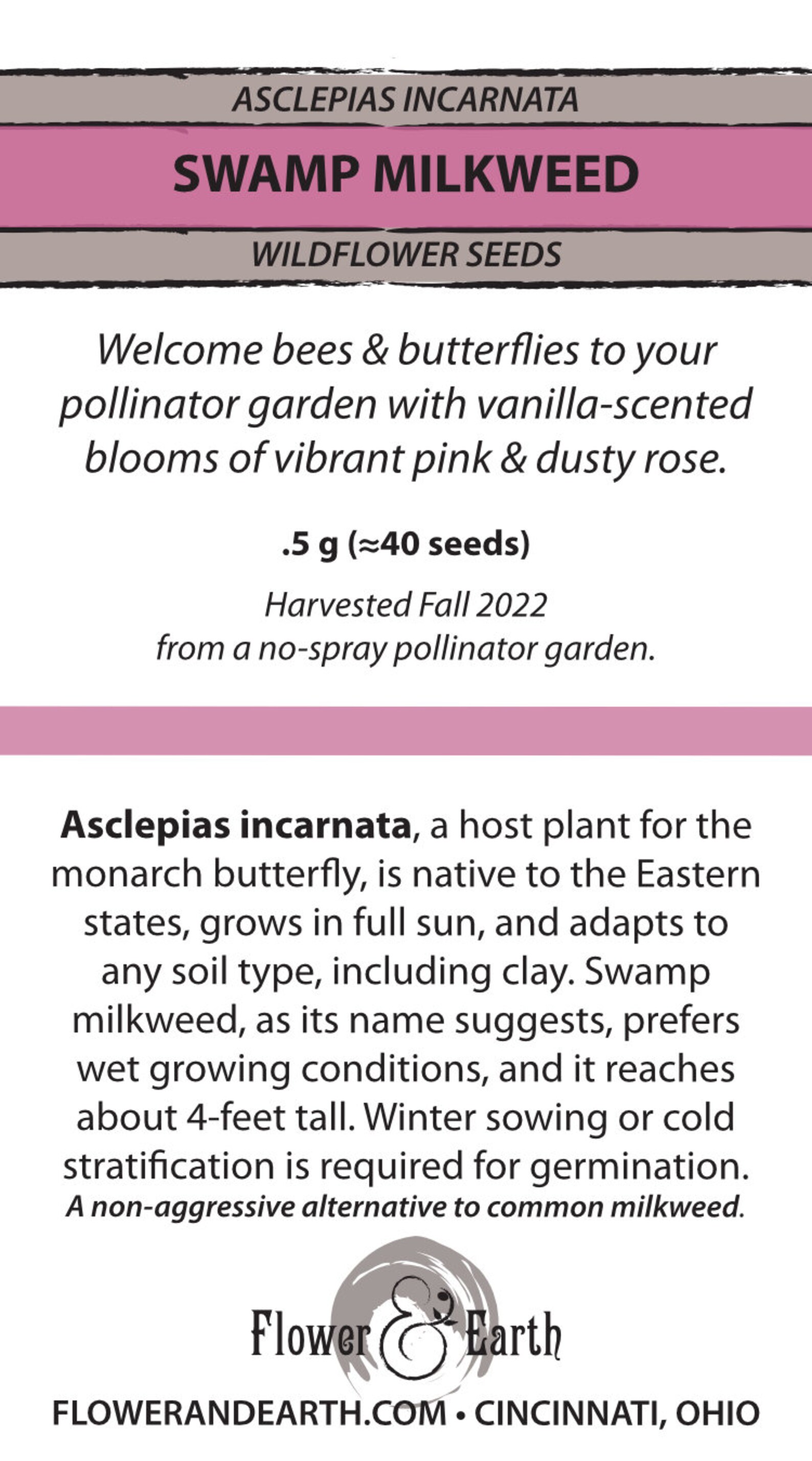 Swamp Milkweed Seeds Native Plants Seed Packet Asclepias Etsy