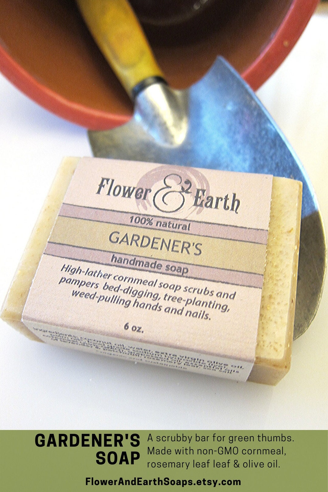 Gardeners Soap, Exfoliating Soap Bar, Vegan Gifts for Her, Plant Mom ...