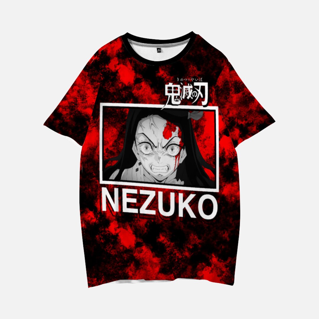 Demon Slayer Nezuko Red Swirl T-shirt - Etsy