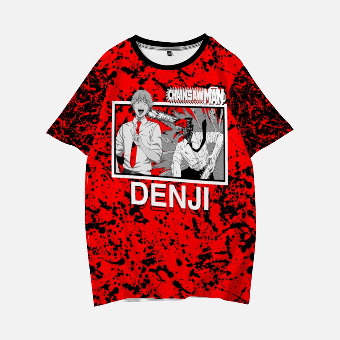 Chainsaw Man Denji Blood Splatter T-shirt - Etsy