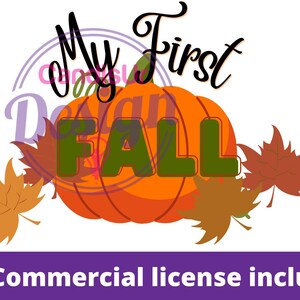 My First Fall PNG My, Pumpkin File, Thanksgiving Design, Kid Png, Baby ...