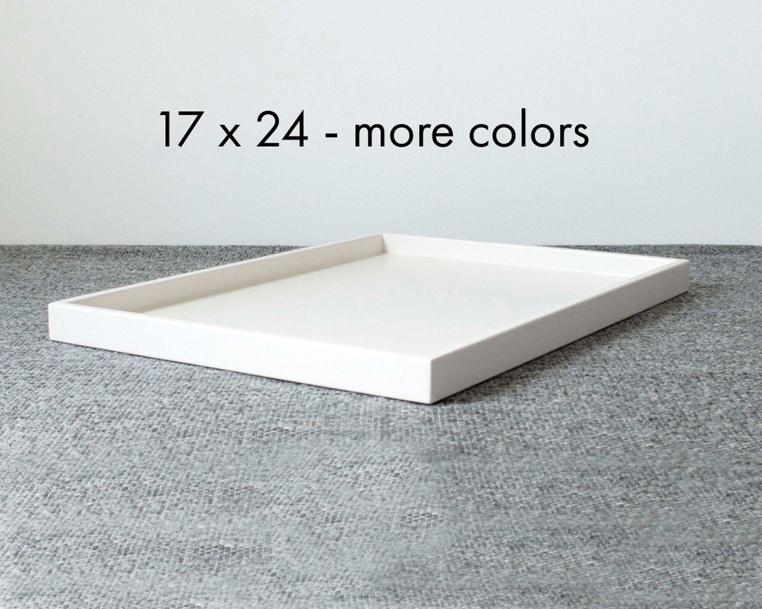 17 X 24 Large Rectangle Shallow Tray, Coffee Table Ottoman Decor - Etsy