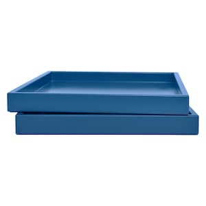 Blue Shallow Tray, Small to Extra Large Sizes for the Coffee Table and ...