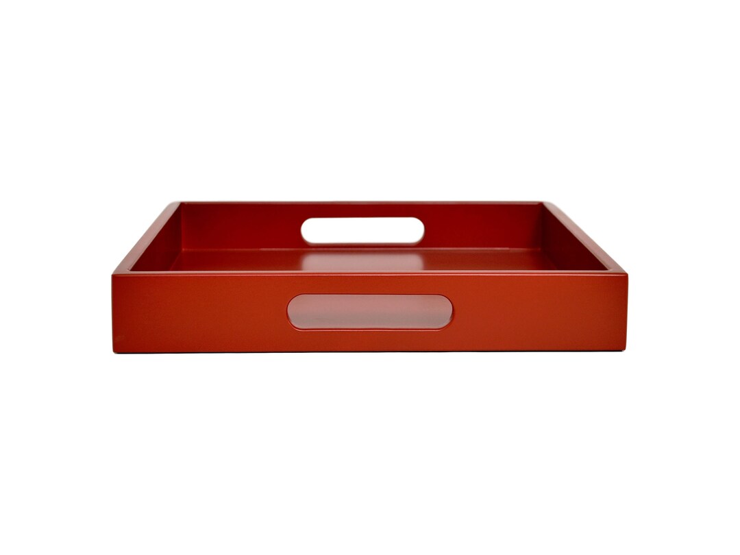 Paprika Red Tray With Handles, Small to Large Sizes for the Coffee ...