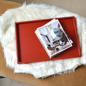 Paprika Red Shallow Tray, Small to Large Sizes for the Coffee Table and ...