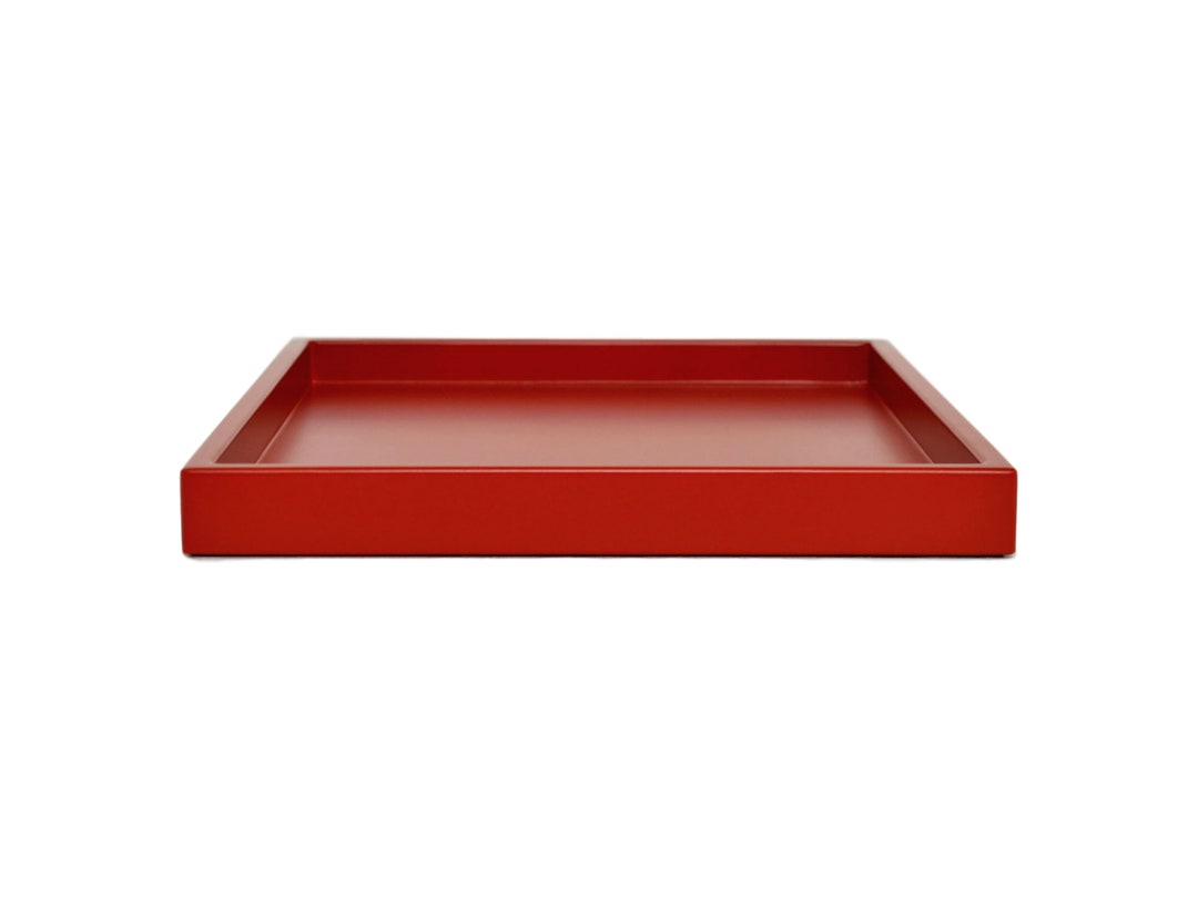 Paprika Red Shallow Tray, Small to Large Sizes for the Coffee Table and ...