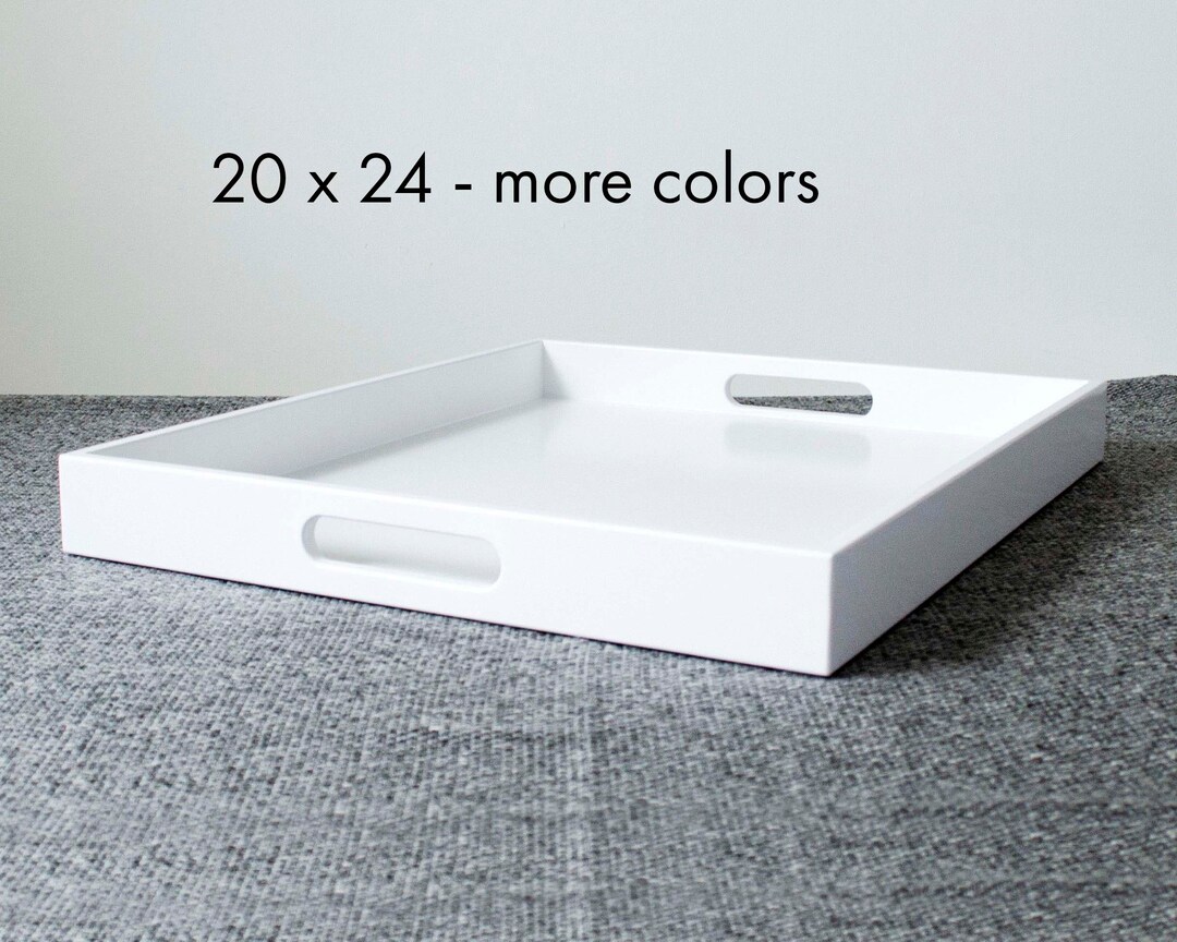 20 X 24 Large Rectangle Tray With Handles, Coffee Table Ottoman Tray - Etsy