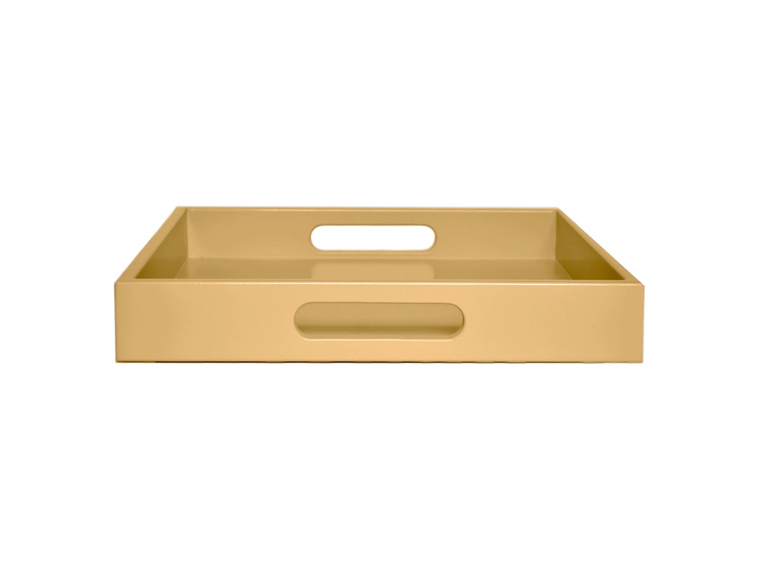 Camel Tan Tray With Handles, Small to Large Sizes for the Coffee Table ...