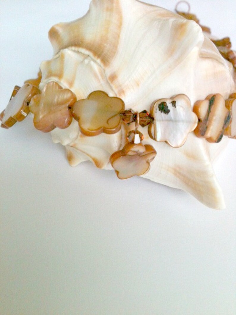 Brown Flower Choker, Necklace, With Swarovski Crystal - Etsy