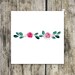 FLORAL RING Set of 3 Temporary Tattoos / Gift for Girlfriend, Fiancèe ...
