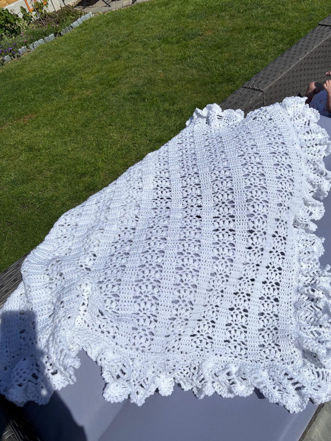 No 0925 Baby Lucia Crochet Shawl PATTERN UK Terminology - Etsy