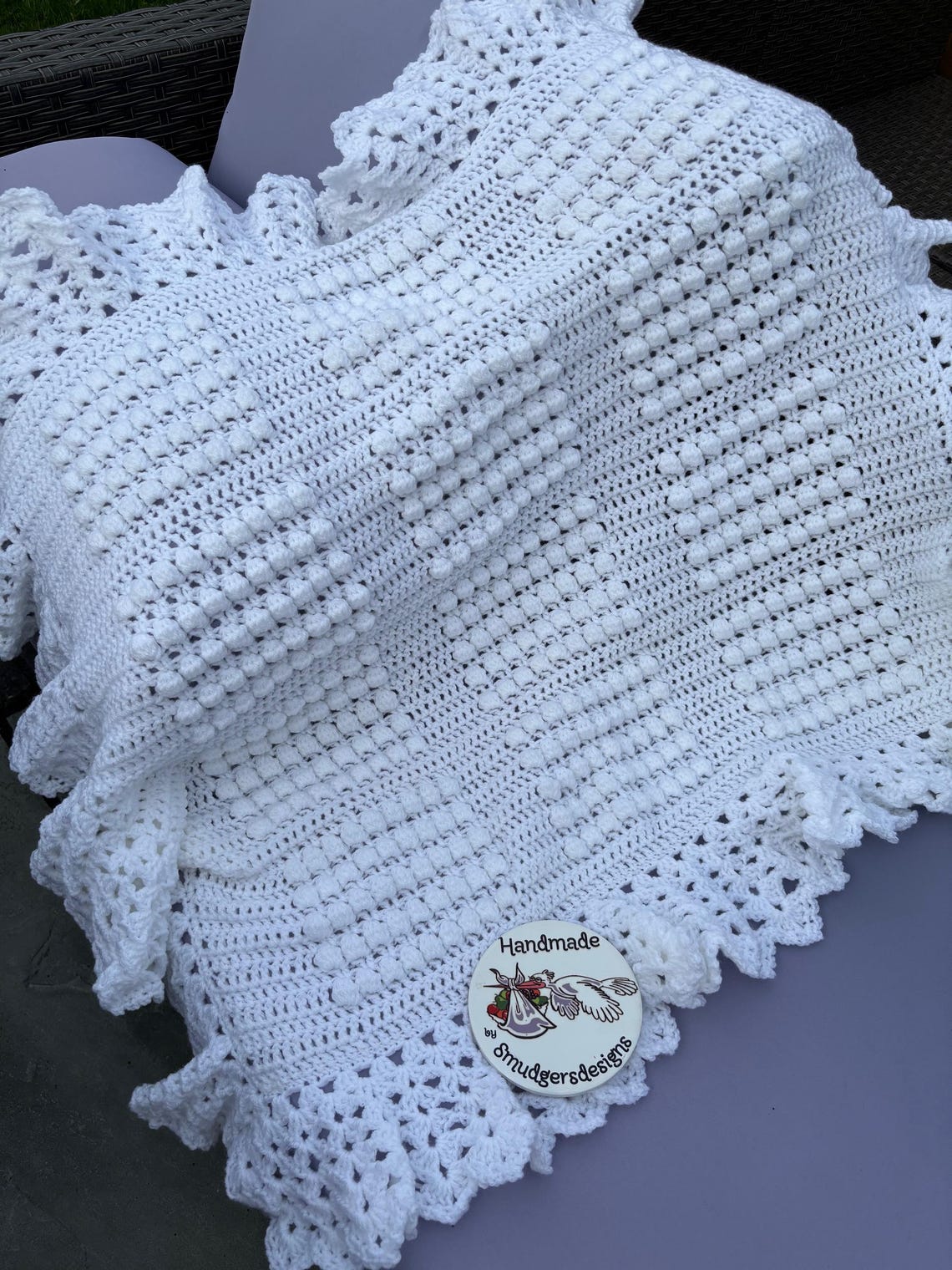 No 1425 Mediterranean Baby Shawl CROCHET Pattern (UK TERMINOLOGY) - Etsy