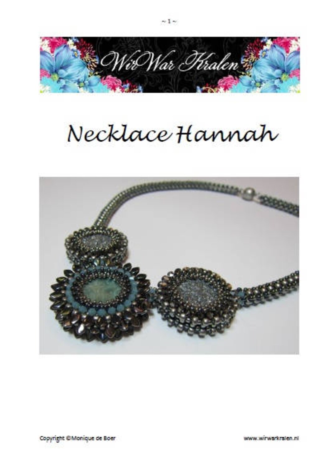 Beading Pattern Necklace Hannah PDF (english) - Etsy