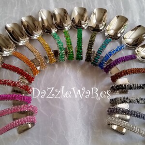 SPOON 5 Mini TEASPOON Sparkle Beaded dessert,candy Buffet,nuts,wedding ...