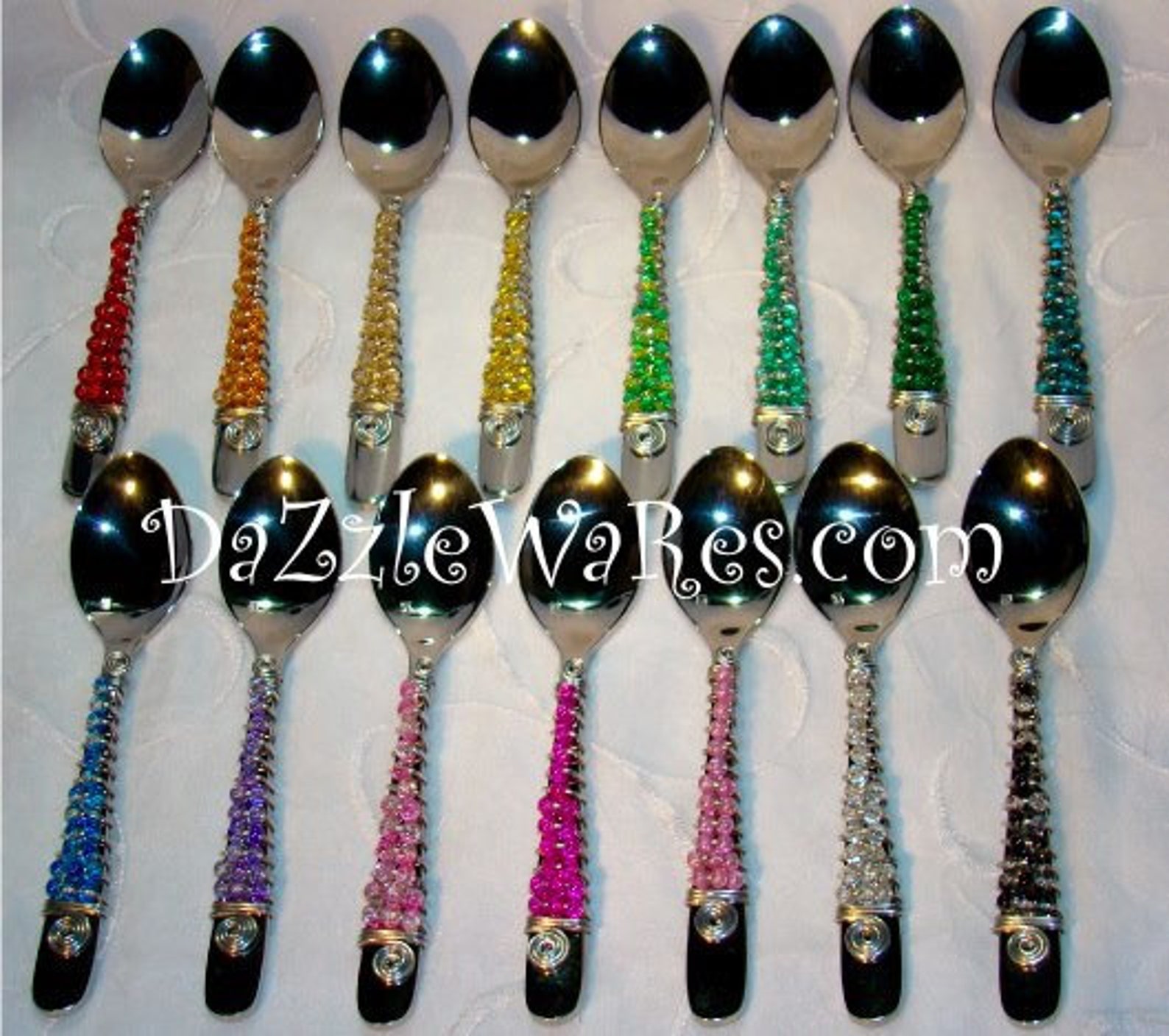 SPOON 5 Mini TEASPOON Sparkle Beaded dessertcandy - Etsy