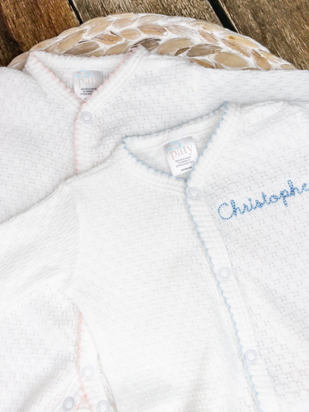 Paty Inc Knit Personalized Footie , Baby Boy Girl Coming Home Outfit ...