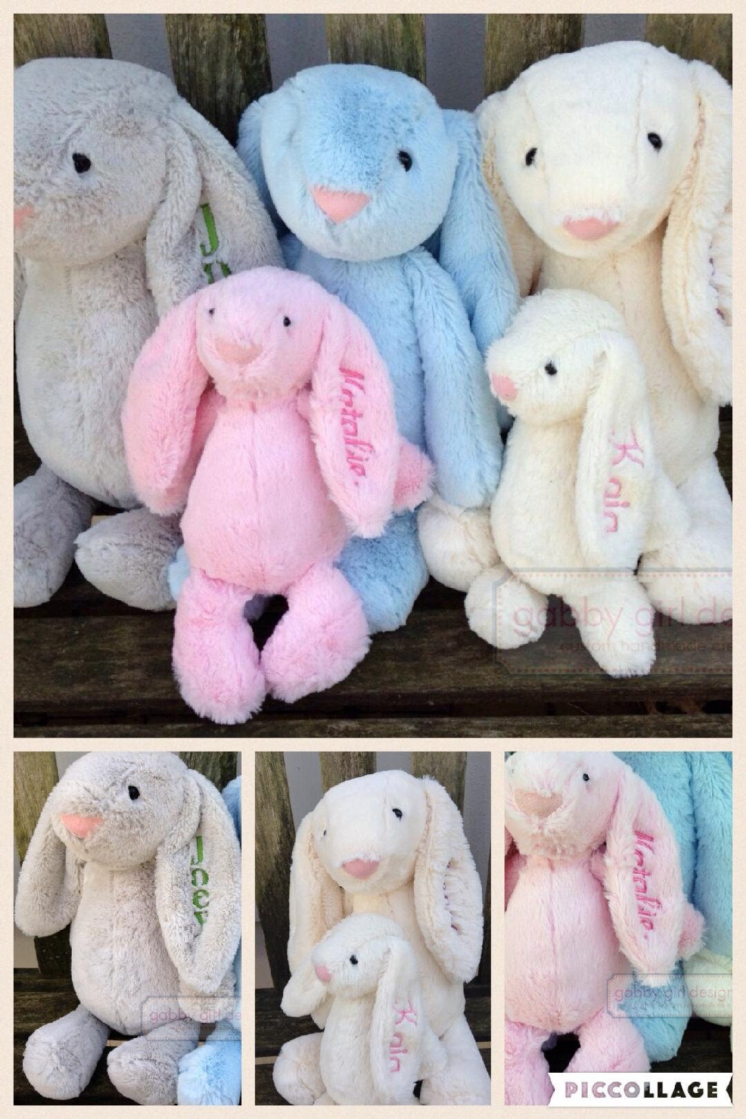 Personalized Bunny Personalized Easter Bunny Monogrammed | Etsy