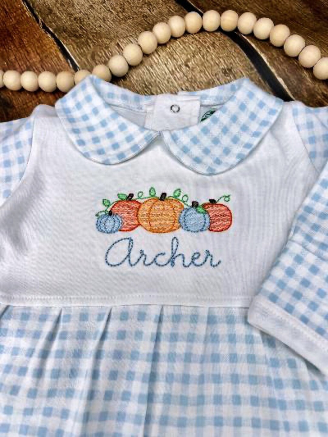Fall Outfit Pumpkin Boy Romper Baby Boy Outfit Personalized Romper ...