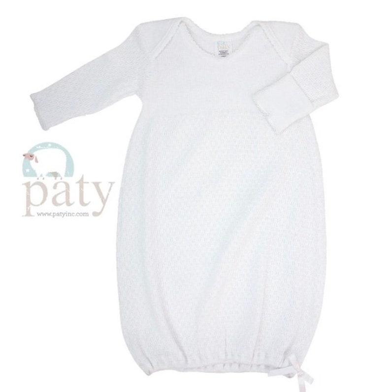 Paty Inc Personalized Knit Gown, Baby Gown Monogrammed Gown, Baby Girl ...