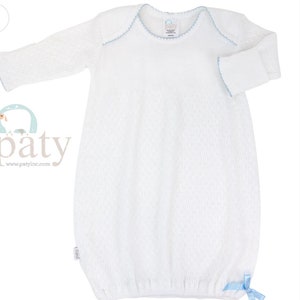 Paty Inc Knit Baby Gown Monogram, Baby Boy Coming Home Outfit, Layette ...