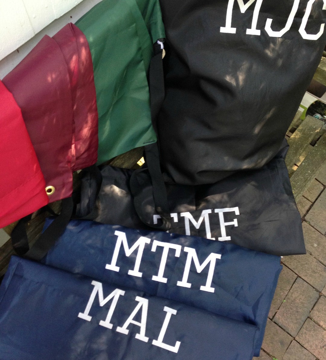 Graduation Gift - Nylon Laundry Bag - Huge Three Letter Monogram - High ...