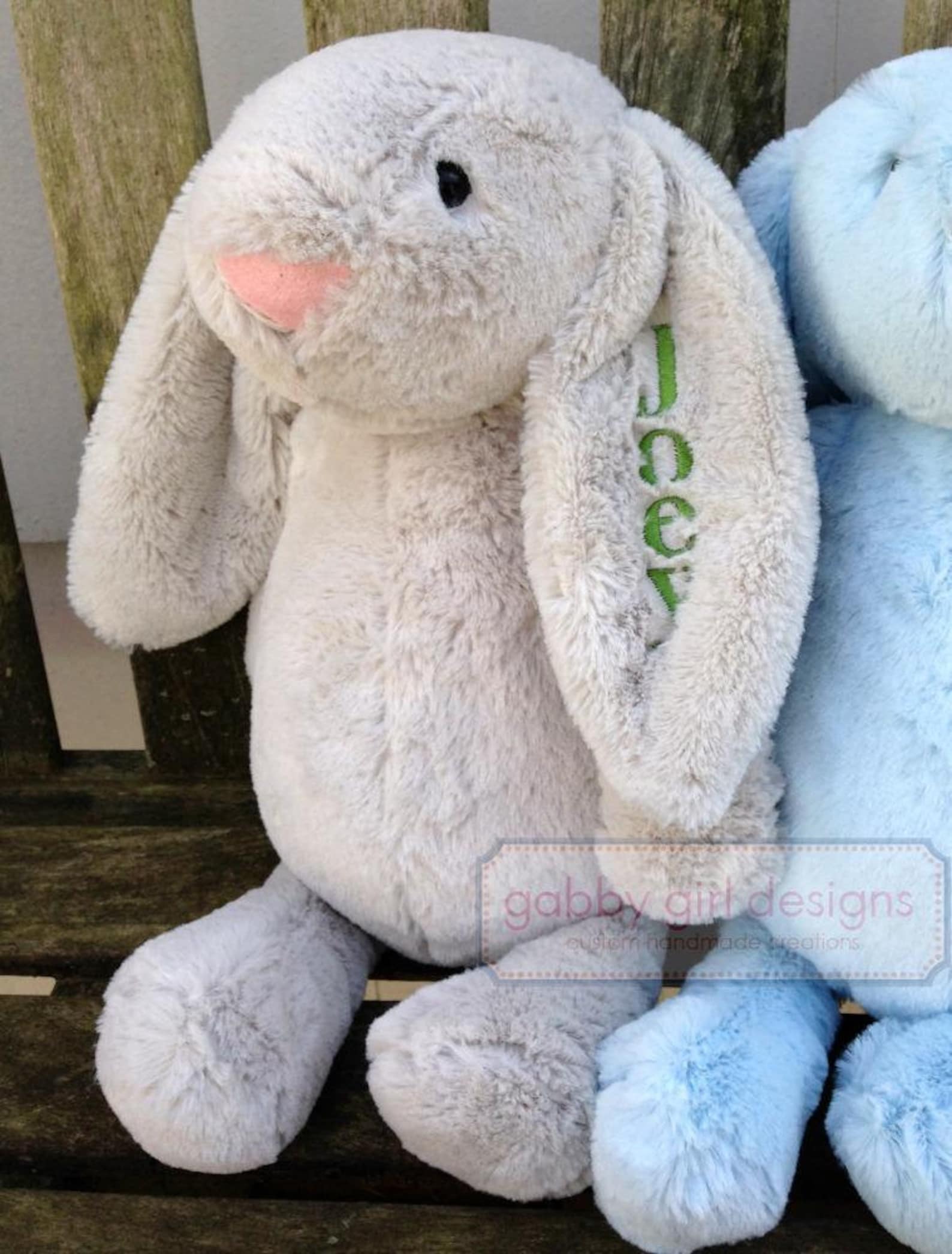 Personalized Bunny Personalized Easter Bunny Monogrammed - Etsy