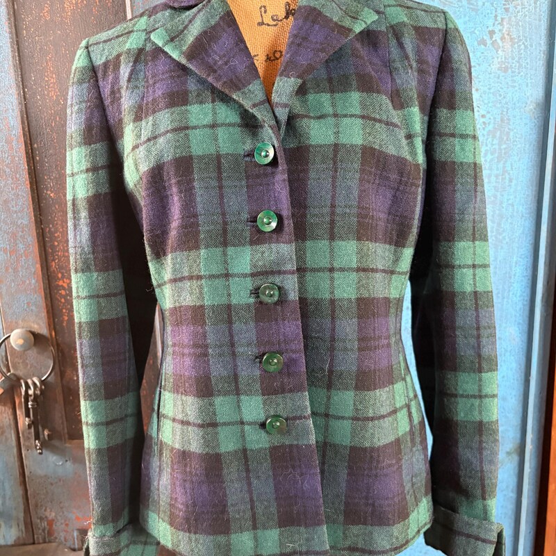 Blue Green Tartan Coat - Etsy