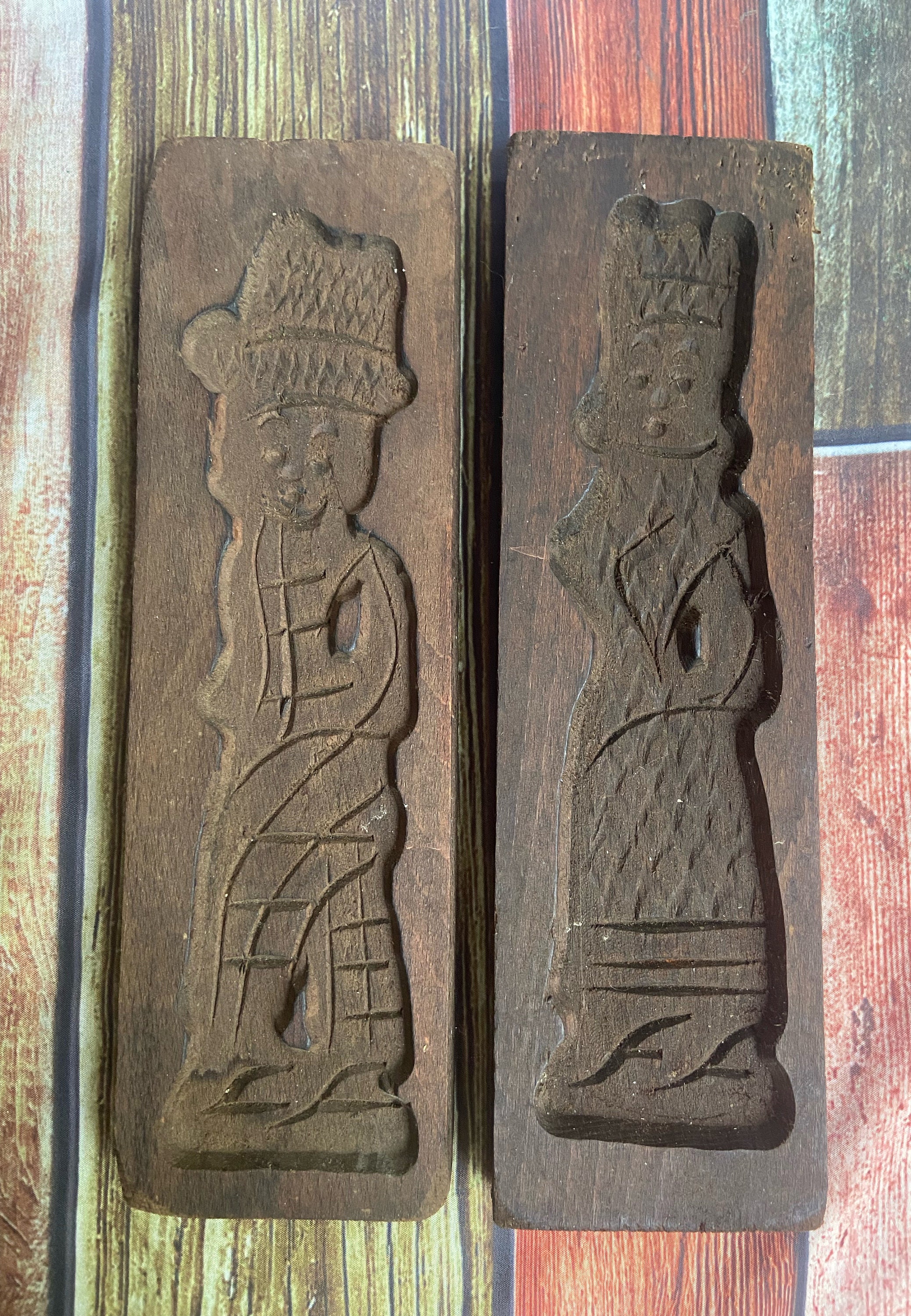 Pair Antique Carved Wood Dutch German Springerle Boards Cookie Press Mold Etsy UK