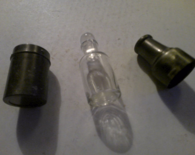WW1 Glass Medical Vial W Stopper and Tin Canister - Rare Antique German ...