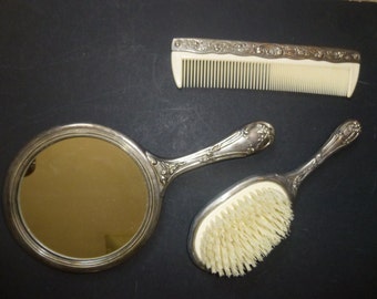 DENMARK Silver Repousse Comb Case Harvest Scene - Etsy