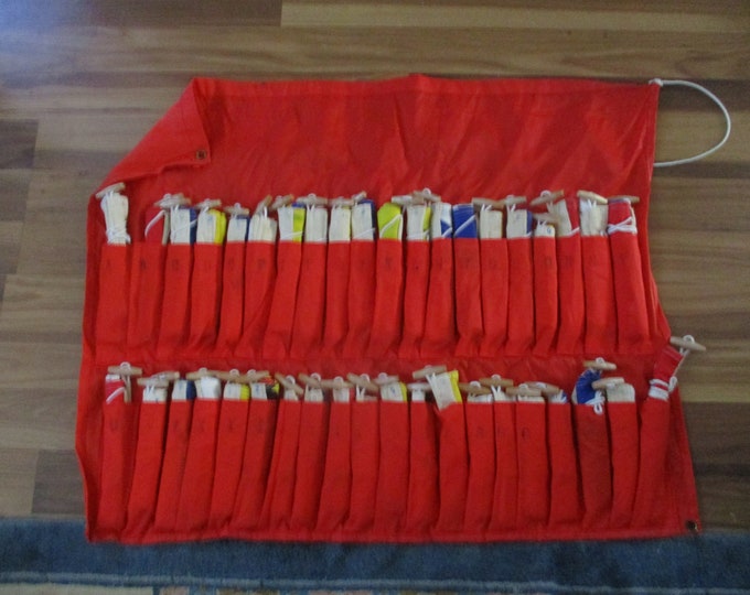 Nautical Semaphore Flag Set 40 Nylon Flags and Sectioned Nylon Case 26 ...