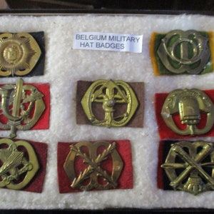 WW1 Belgian Military Beret Badges Set of 8 Distinct - Etsy