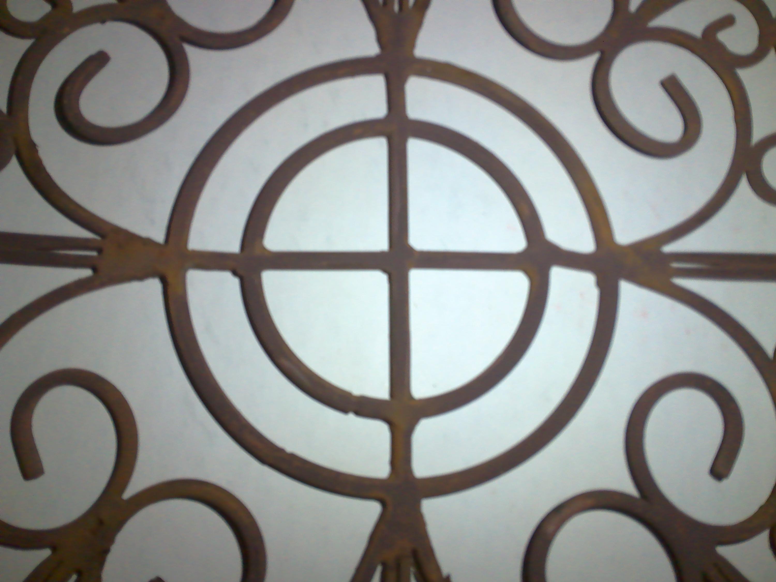 Fleur De Lis Fretwork Panel or Plaque - 14" Square Wrought Iron Form to ...