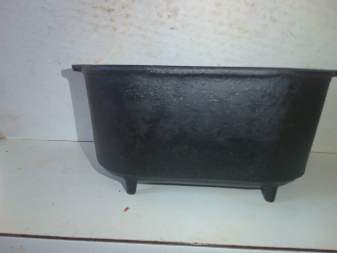 Cast Iron Ham Boiler Great Condition Antique 1884 Tub Shaped Oval Pan 9 ...
