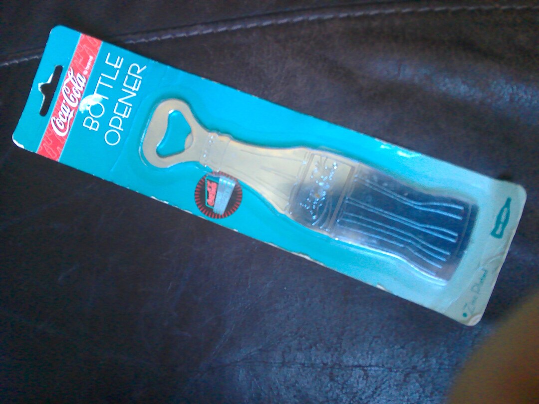 Coca-cola Bottle Opener - 1995 Zinc Plated 7.5" X 2" Contour Bottle ...