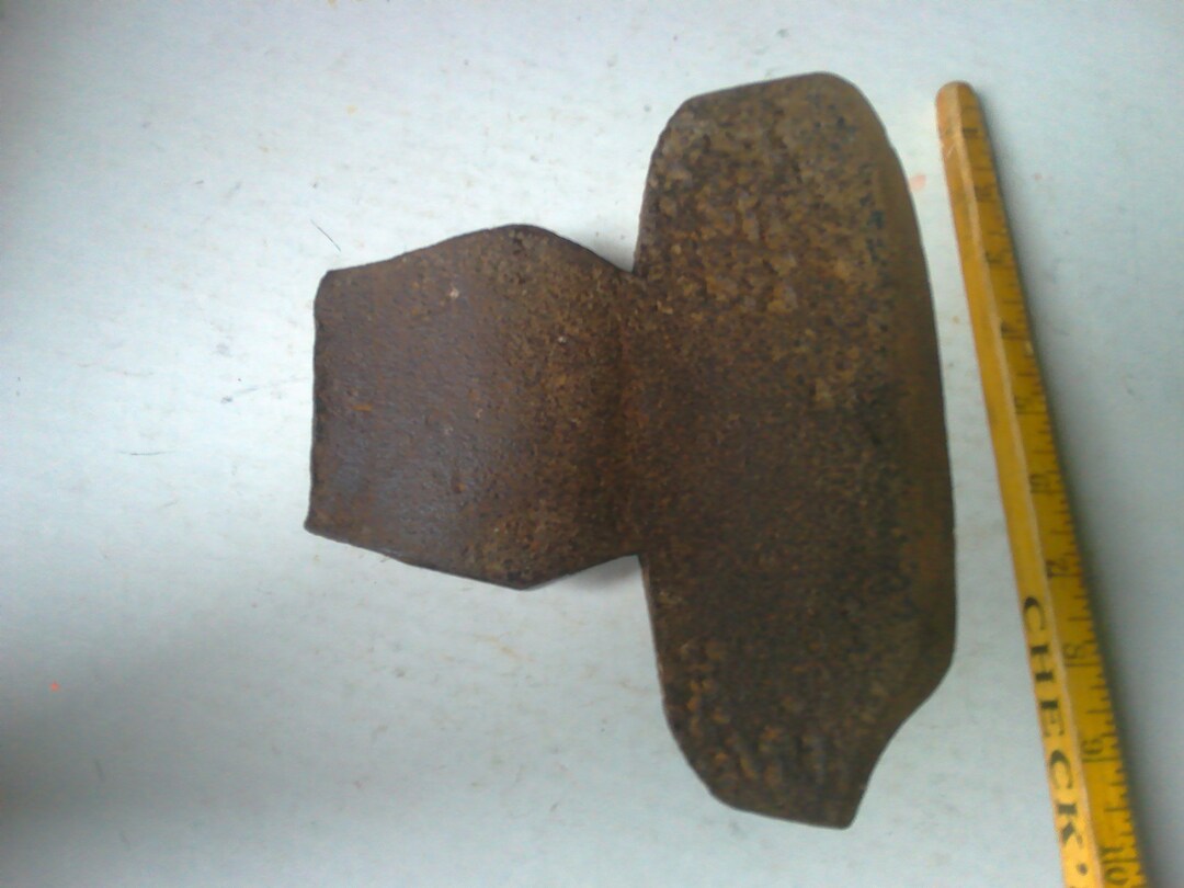 Antique Hewing Axe / Ax / Hatchet Head - 10.5" Blade on Hand Cast ...
