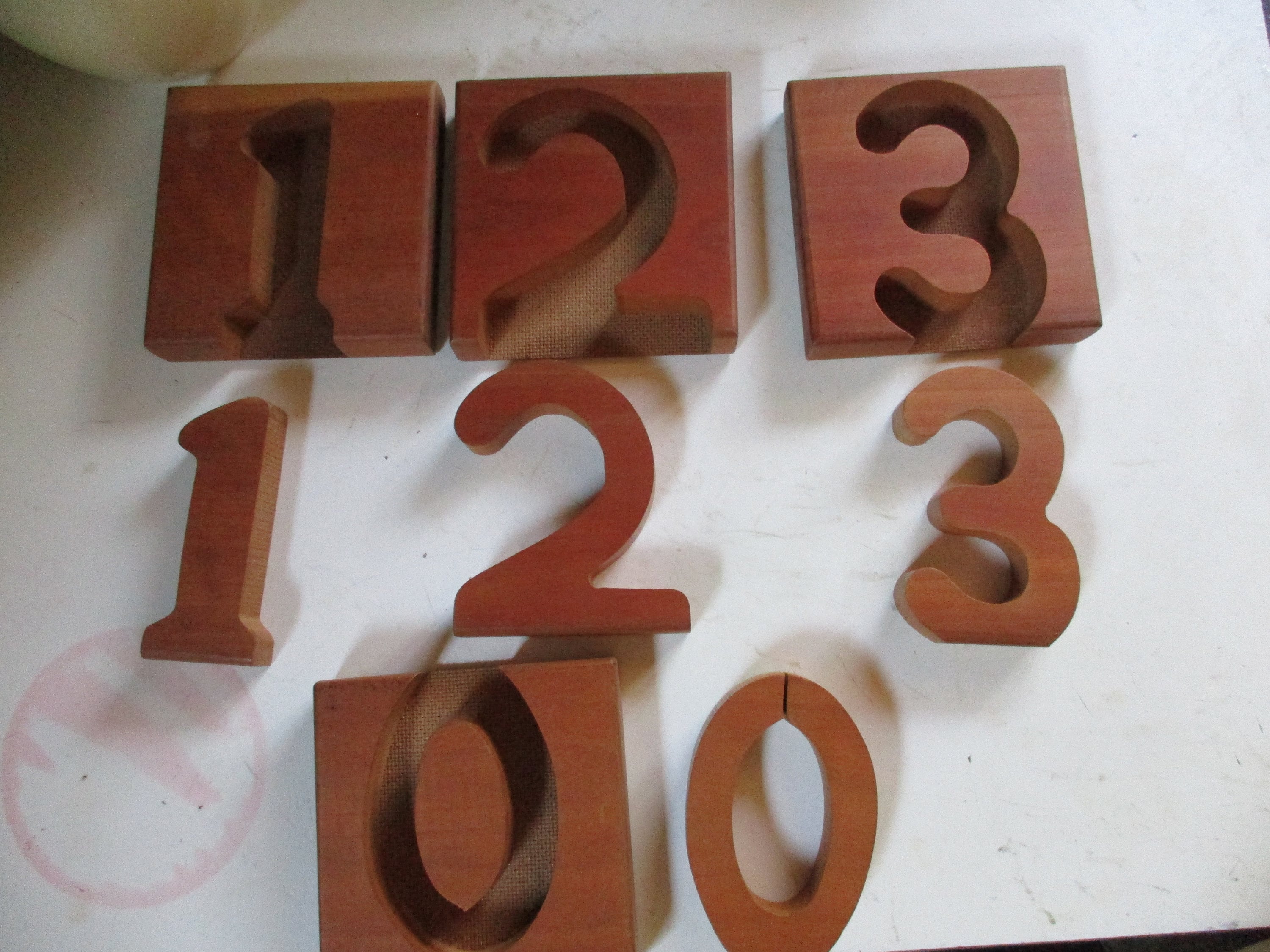 Bloques y marcos de números de madera 0 a 9 con marco a | Etsy