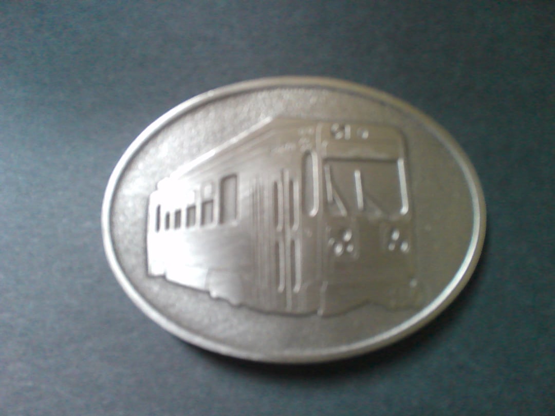 Trolley Belt Buckle- Vintage SEPTA Public Transit Trolley - Rare Form ...