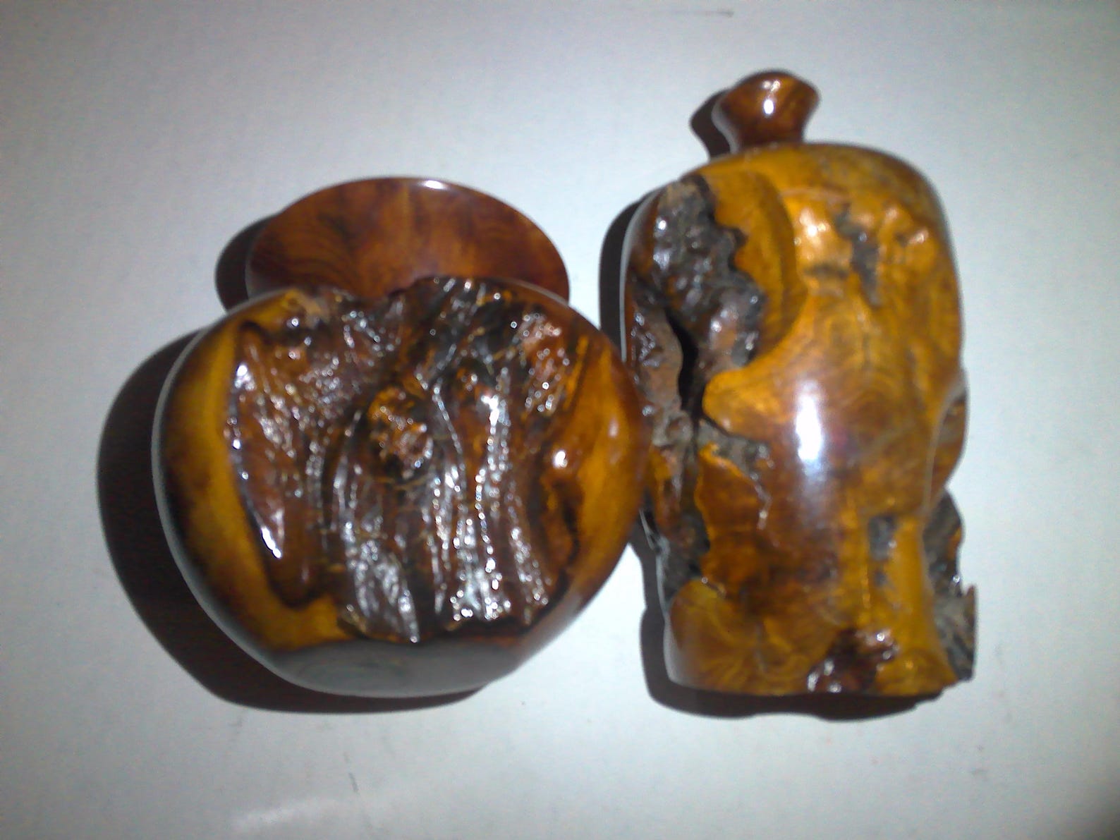 Burl Wood Bud Vase and Incense Burner-cali. Muir Woods 4" High 4" Diam ...