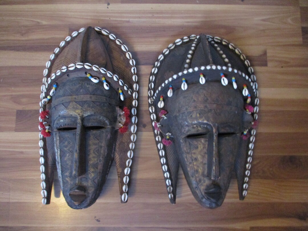 Antique African Masks - 1920s Marka Tribe of Mali - Male and Female ...