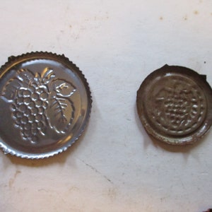 Antique French Wine Barrel Markers = Set of 4 1920s Tin Stamps With ...