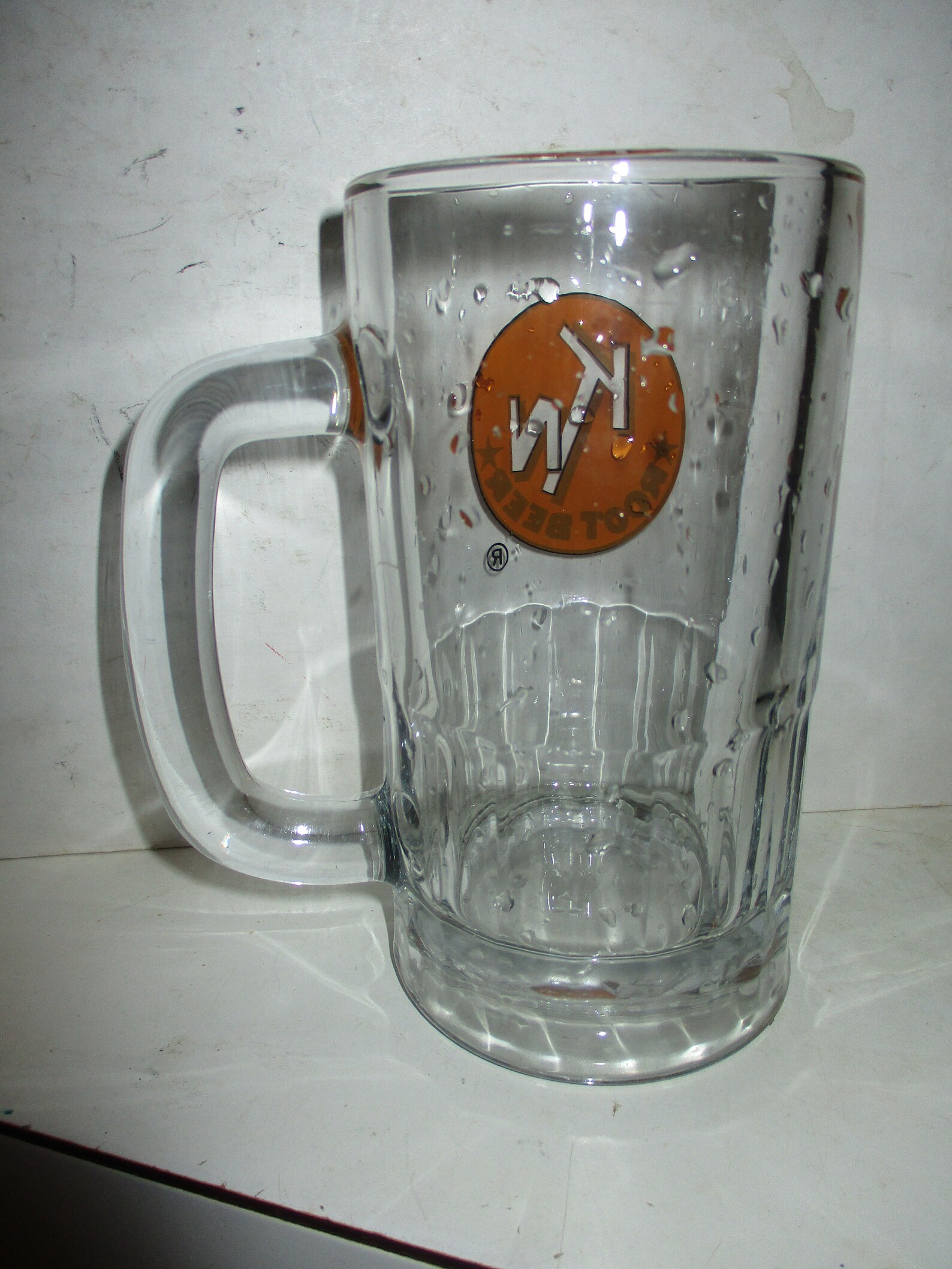 Kn Root Beer Glass Mug 20 Oz Cast Glass Form Advertising Etsy