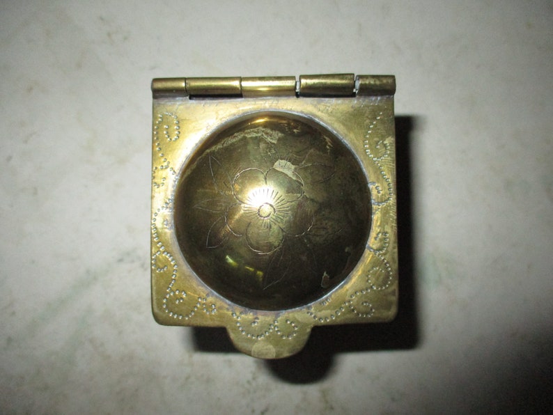 Chinese Etched Brass Inkwell Calligraphy or Hollywood - Etsy